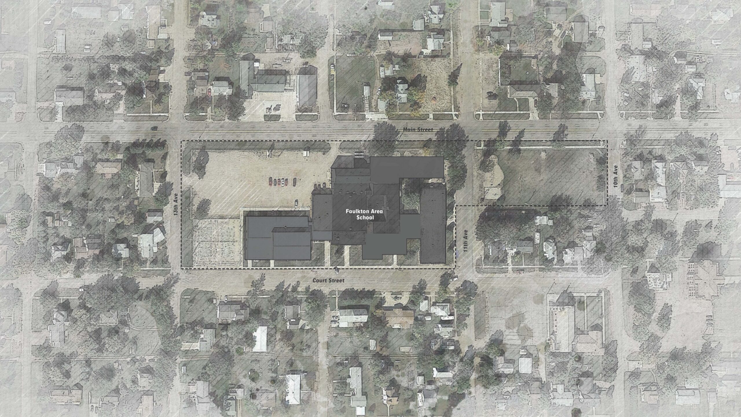 Faulkton School Site Aerial - CO-OP Architecture